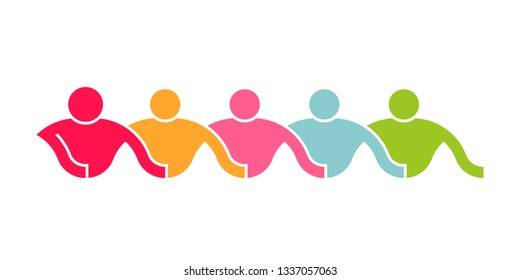 People Line Caring Group Logo Illustration Stock Vector (Royalty Free ...