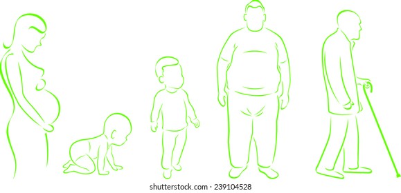 People Line Drawing Stock Vector (Royalty Free) 239104528 | Shutterstock