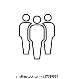 People Line Icon Vector Stock Vector (Royalty Free) 667319584 ...