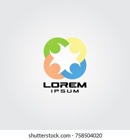 People Link Logo Stock Vector (Royalty Free) 758504020