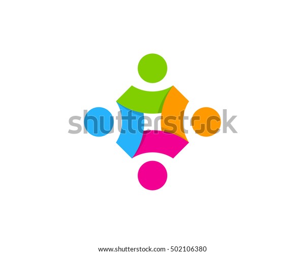 People Link Logo Design Template Stock Vector (Royalty Free) 502106380 ...