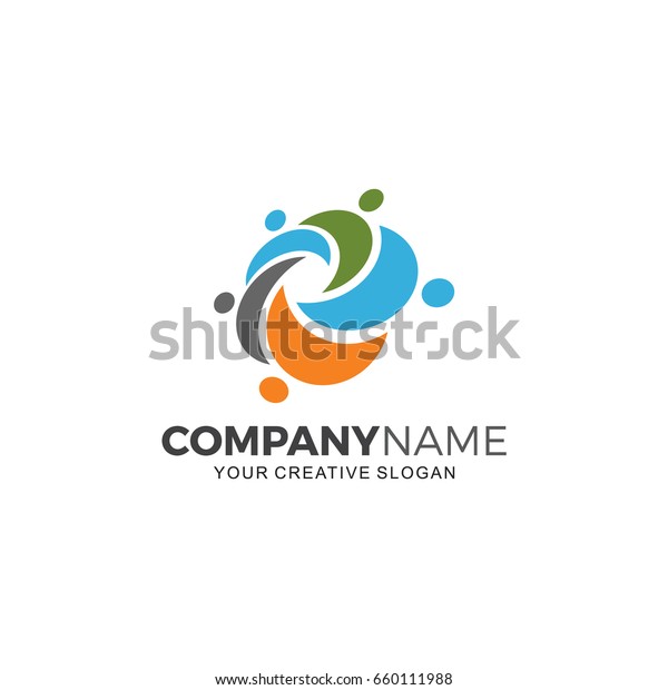 People Link Logo Vector Illustration: เวกเตอร์สต็อก (ปลอดค่าลิขสิทธิ์ ...