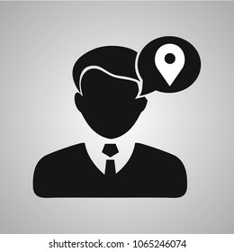 People Location Icon Stock Vector (Royalty Free) 1065246074 | Shutterstock