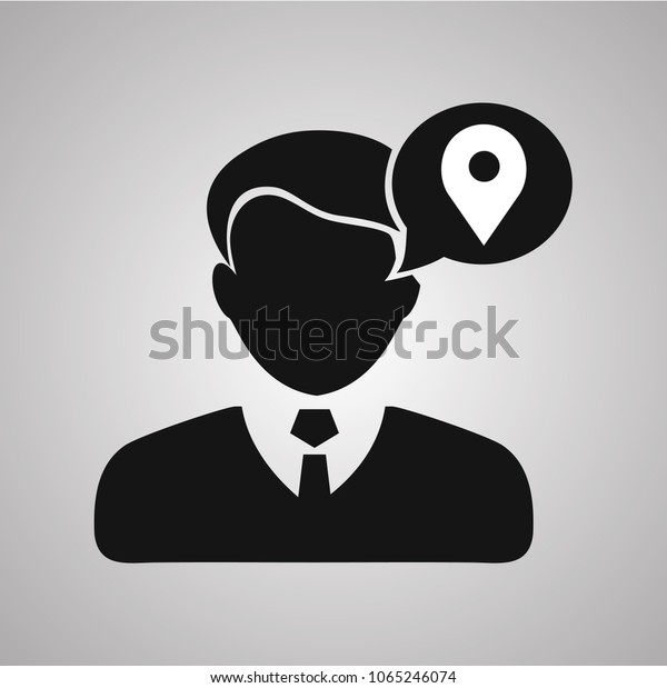 People Location Icon Stock Vector (Royalty Free) 1065246074 | Shutterstock