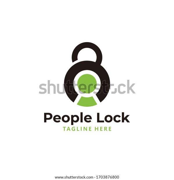 People Lock Logo Icon Vector Isolated Stock Vector (Royalty Free ...