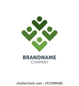 People Logo Design Geometry Stock Vector (Royalty Free) 1915989685 ...
