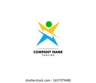 People Logo Design Vector Illustration Stock Vector (Royalty Free ...
