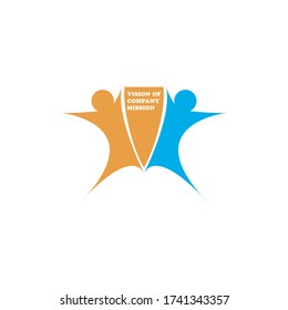 People Logo Vector Simple Minimalist Elegant Stock Vector (Royalty Free ...