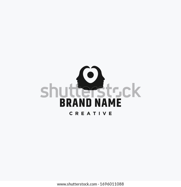 People Man Abstract Logo Template Design Stock Vector (Royalty Free ...