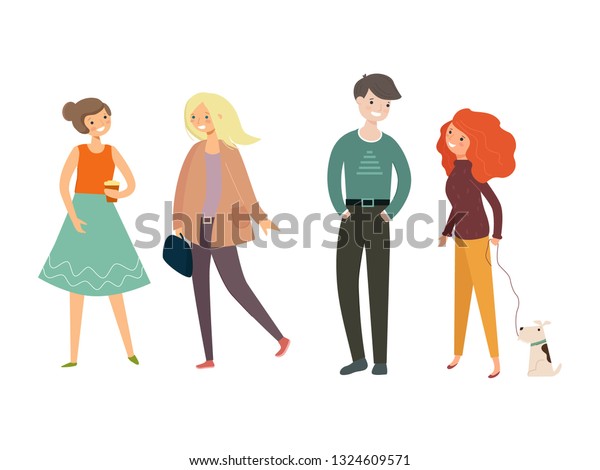 People Meet Each Other Stock Vector (Royalty Free) 1324609571 ...