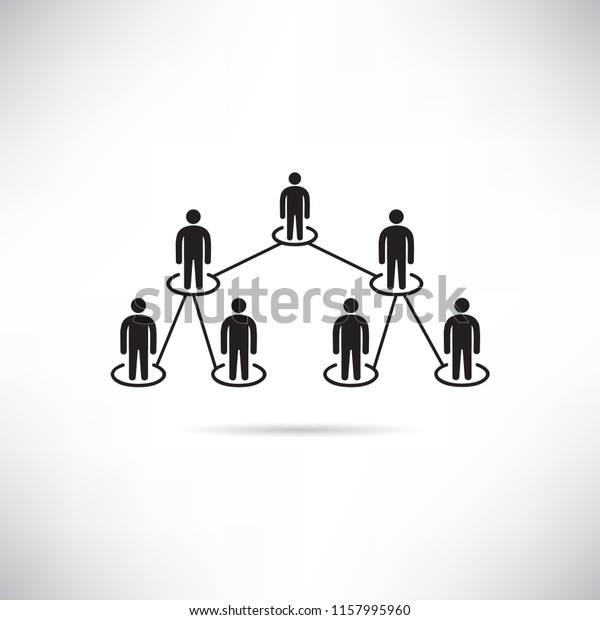 People Network People Connection Diagram Icon Stock Vector (Royalty ...