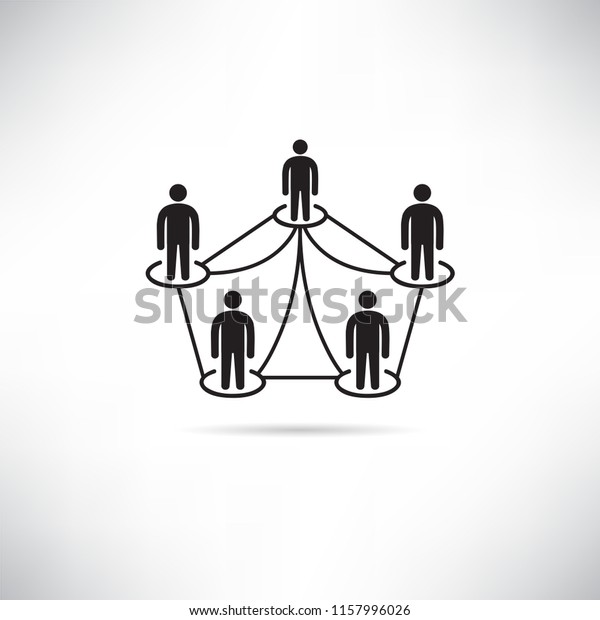 People Network People Connection Diagram Icon Stock Vector (Royalty ...