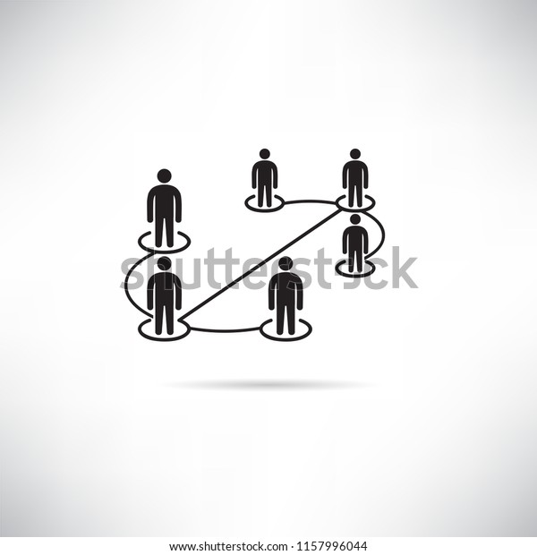 People Network People Connection Diagram Icon Stock Vector (Royalty ...