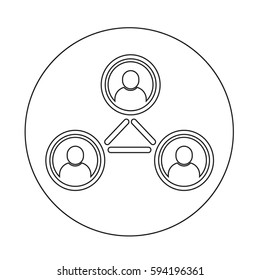 Organization Chart Icon Symbol Business Orga Stock Vector (Royalty Free ...