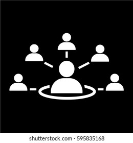 People Network Icon Stock Vector (Royalty Free) 595835168 | Shutterstock