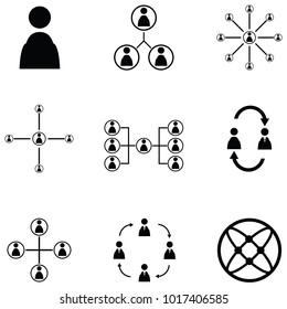 People Network Icon Set Stock Vector (Royalty Free) 1017406585 ...