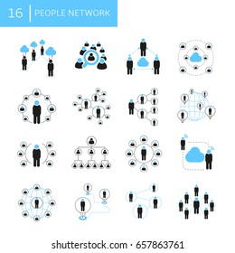 People Network Icons Stock Vector (Royalty Free) 657863761