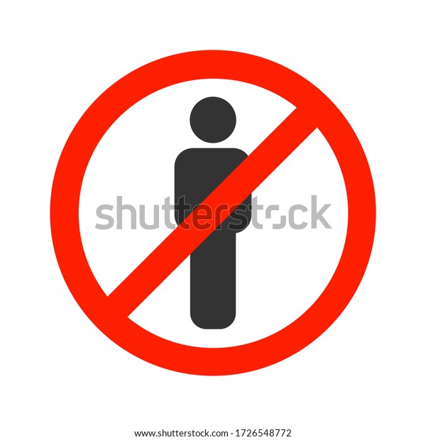 People Not Allowed No Sign Man Stock Vector (Royalty Free) 1726548772