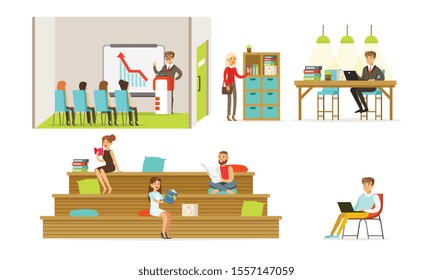 People Office Training Vector Illustration Stock Vector (Royalty Free ...