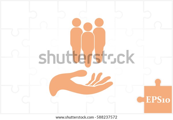 People On Hand Vector Illustration Eps Stock Vector (Royalty Free ...