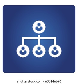 People Organization Chart Icon Blue Background 스톡 벡터(로열티 프리) 630146696 ...