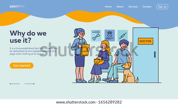 People Pets Waiting Doctor Queue Vet Stock Vector (Royalty Free ...