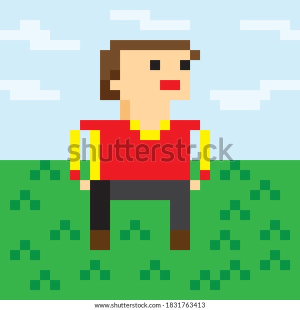 People Pixel Art Vector Picture: เวกเตอร์สต็อก (ปลอดค่าลิขสิทธิ์ ...