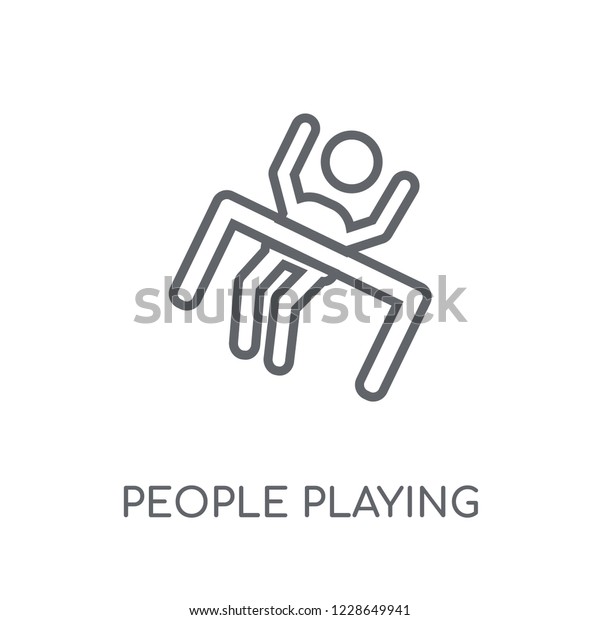 People Playing Limbo Icon Linear Icon: เวกเตอร์สต็อก (ปลอดค่าลิขสิทธิ์ ...