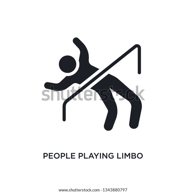 People Playing Limbo Isolated Icon Simple Stock Vector (Royalty Free ...