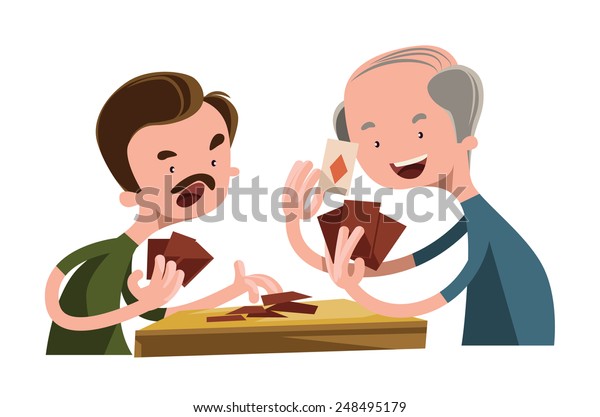 People Playing Poker Vector Illustration Cartoon Stock Vector (Royalty ...