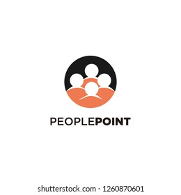 People Point Group Logo Design Template Stock Vector (Royalty Free ...