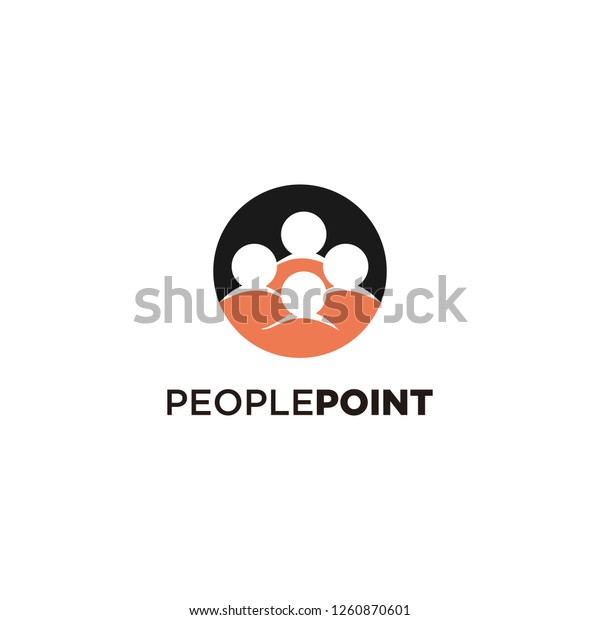 People Point Group Logo Design Template Stock Vector (Royalty Free ...