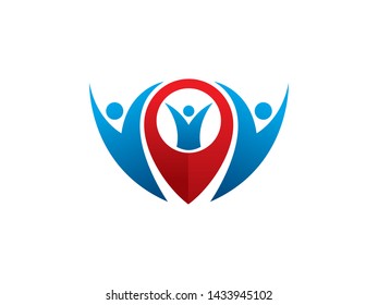 People Point Logo Template Icon Symbol Stock Vector (Royalty Free ...