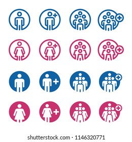 People Population Icon Set Stock Vector (Royalty Free) 1146320768