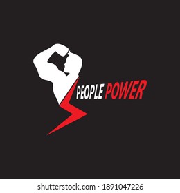 People Power Logo Vector Template Vector Stock Vector (Royalty Free ...