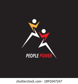 People Power Logo Vector Template Vector Stock Vector (Royalty Free ...