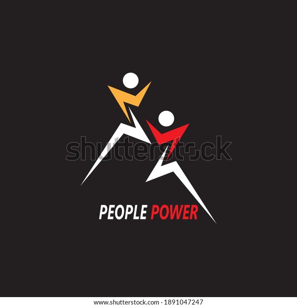 People Power Logo Vector Template Vector Stock Vector (Royalty Free ...