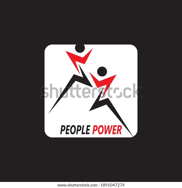 People Power Logo Vector Template Vector Stock Vector (Royalty Free ...