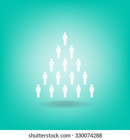 People Pyramid Vector Illustration Team Leader Stock Vector (Royalty ...