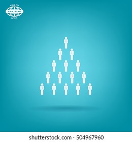 People Pyramid Vector Illustration Team Leader: เวกเตอร์สต็อก (ปลอดค่า ...