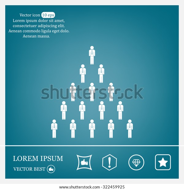 People Pyramid Vector Illustration Team Leader Stock Vector (Royalty ...