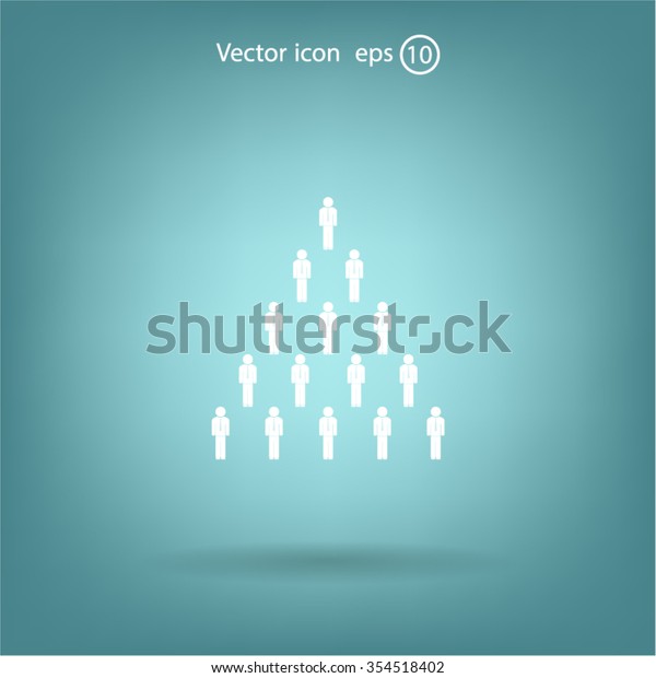 People Pyramid Vector Illustration Team Leader Stock Vector (Royalty ...