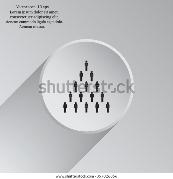 People Pyramid Vector Illustration Team Leader Stock Vector (Royalty ...
