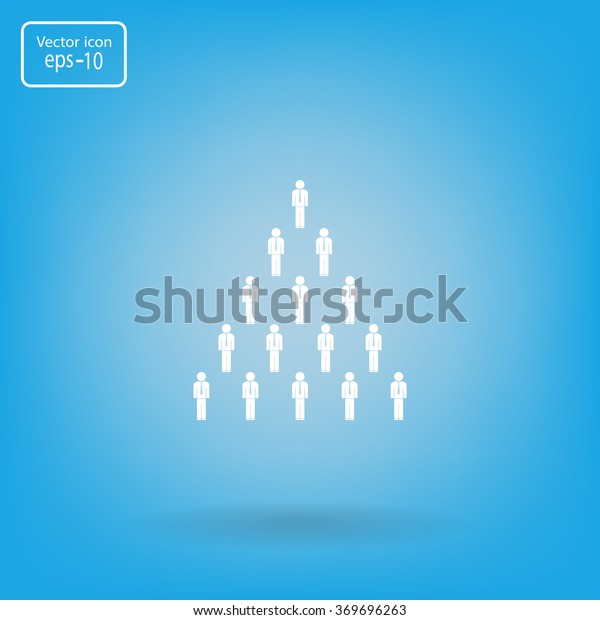 People Pyramid Vector Illustration Team Leader Stock Vector (Royalty ...