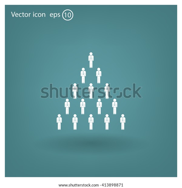 People Pyramid Vector Illustration Team Leader Stock Vector (Royalty ...