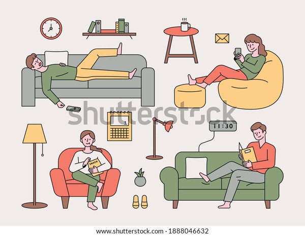 3.414 afbeeldingen voor Lazy boy illustration: afbeeldingen, stockfoto ...