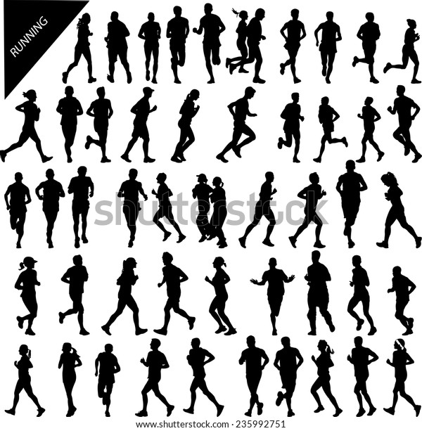 People Running Big Collection Vector Stock Vector (Royalty Free ...
