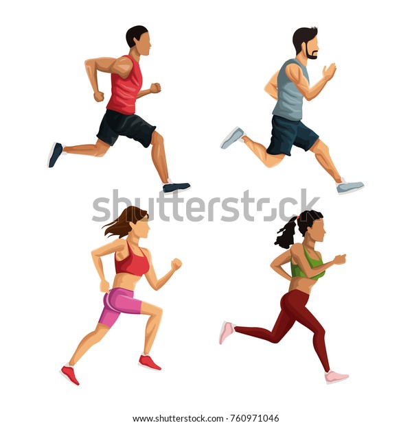 People Running Icons Stock Vector (Royalty Free) 760971046 | Shutterstock