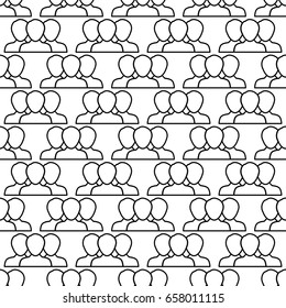 Crowd Abstract People Line Style Flat Stock Vector (Royalty Free ...