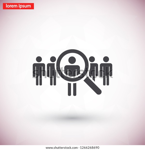 People Search Vector Icon Stock Vector (Royalty Free) 1266268690 ...